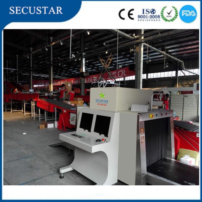 100100 Tunnel Size Conveyor Cargo X Ray Scanners With Control Desk In ...